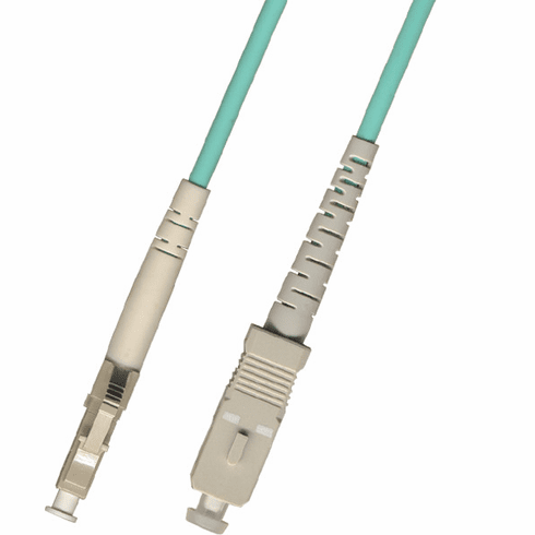 40M LC-SC Simplex Multimode Fiber Optic Cable 50/125 10 Gigabit Plenum ...