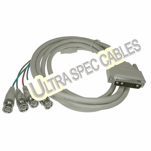 6ft DB13W3 Male to 4 BNC Male Cable – Ultra Spec Store