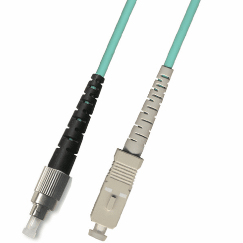 750M FC-SC Simplex Multimode Fiber Optic Cable 50/125 10 Gigabit Plenu ...