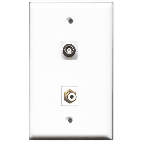 RiteAV - 1 Port RCA White 1 Port BNC Wall Plate White – Ultra Spec Store