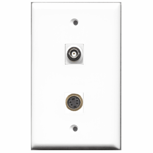 RiteAV - 1 Port S-Video 1 Port BNC Wall Plate – Ultra Spec Store