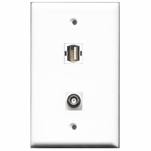 RiteAV - 1 Port USB A-A 1 Port BNC Wall Plate – Ultra Spec Store