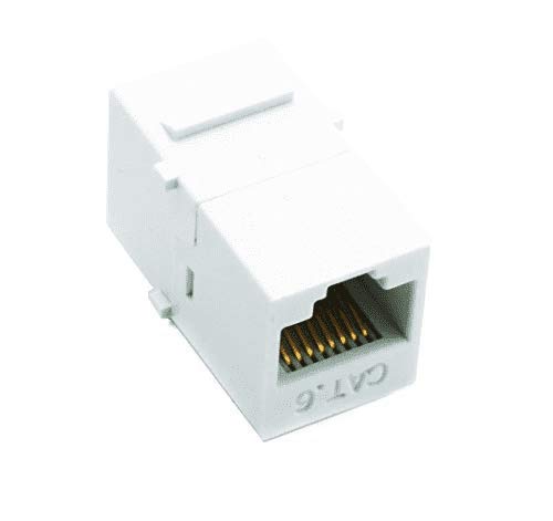 RiteAV - RJ45 Female to Female UTP CAT 6 Keystone Coupler White – Ultra ...