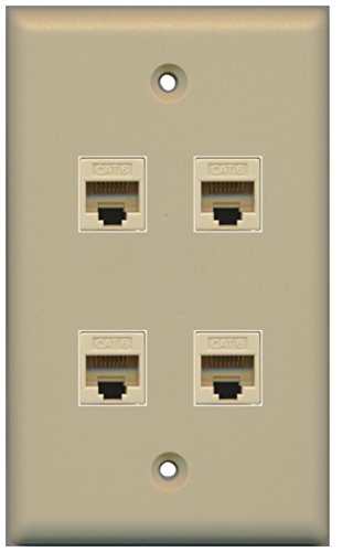 RiteAV - 4 Port Cat6 Ethernet Wall Plate - Ivory – Ultra Spec Store